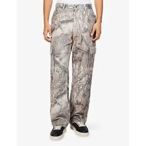 REPRESENT Camouflage-pattern Cotton Cargo Trousers