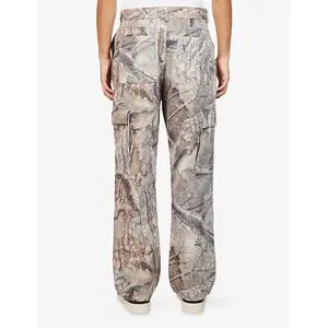 REPRESENT Camouflage-pattern Cotton Cargo Trousers