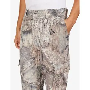 REPRESENT Camouflage-pattern Cotton Cargo Trousers