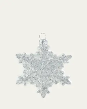 Bergdorf Goodman Snowflake Christmas Ornament - White