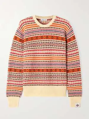 Bally Jacquard-knit Wool Sweater - Beige