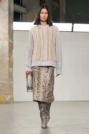 Gabriela Hearst Manuela Snakeskin Midi Skirt