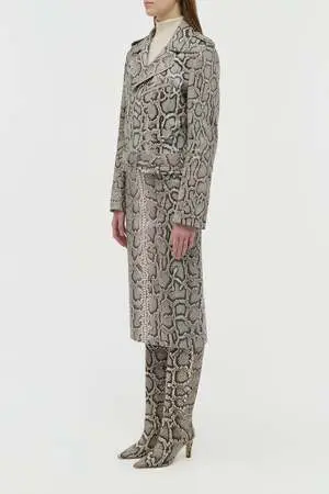Gabriela Hearst Manuela Snakeskin Midi Skirt