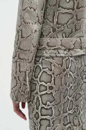 Gabriela Hearst Manuela Snakeskin Midi Skirt