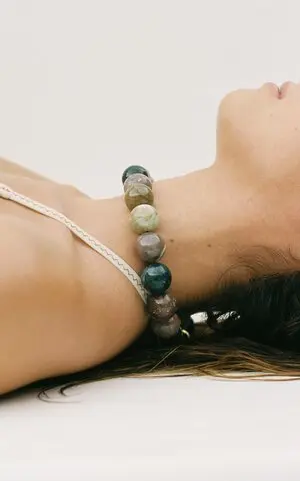 Vertigo Gold-plated Vermeil Agate Choker Necklace