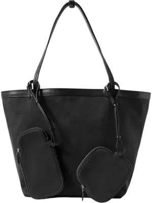 THE ROW Park Leather-trimmed Twill Tote