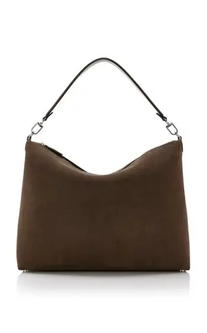 TOTEME Medium Bevel Suede Bag - Brown