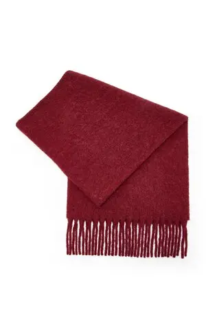 TOTEME Alpaca-wool Wide Scarf - Red