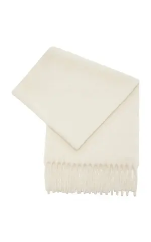 TOTÊME Alpaca-wool Wide Scarf - White
