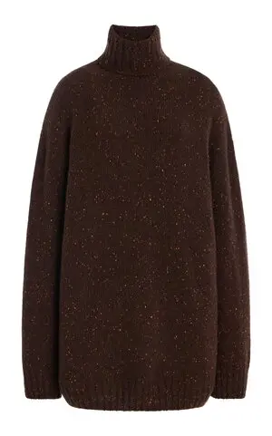 THE ROW Mirai Cashmere Turtleneck Sweater - Brown