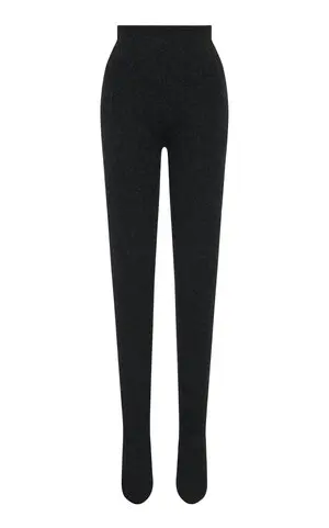 THE ROW Cashmere Knit Tights - Black