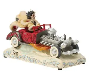 JIM SHORE Disney Traditions Cruella Car Scene M Usical Figurine - One-color