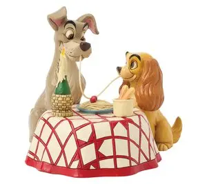JIM SHORE Disney Traditions Lady & Tramp Spaghe Tti Scene Fig - One-color