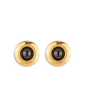 JENNIFER BEHR Alva Stud Earrings - Black/gold