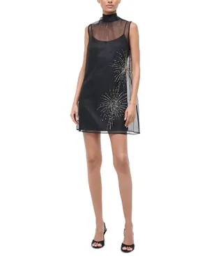 Staud Albee Embellished Mini Dress - Firework