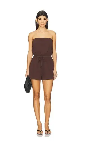 Seafolly Crinkle Playsuit - Dark Chocolate