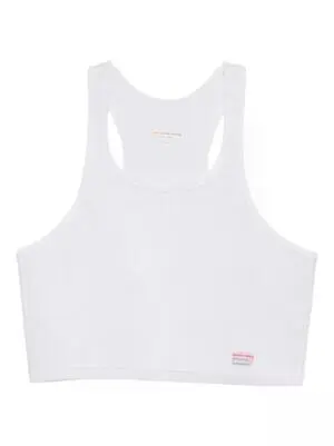 Alexander Wang Cropped Racerback Tank - White