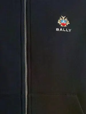 Bally Embroidered-crest Zip-up Hoodie