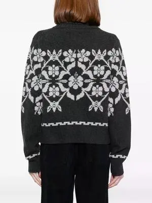 HIGH SPORT Zoe Fairisle Sweater - Grey