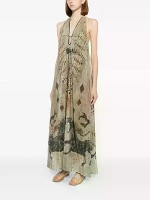 YANGKEHAN Abstract-print Maxi Dress