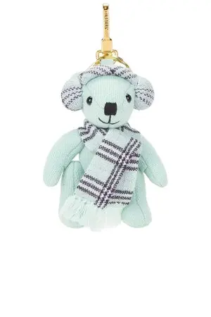 Burberry Thomas Scarf Earmuff Charm In Teal