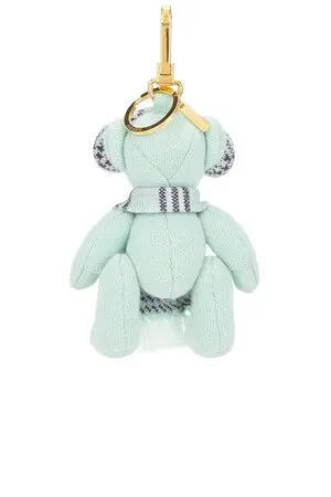 Burberry Thomas Scarf Earmuff Charm In Teal