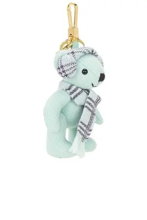 Burberry Thomas Scarf Earmuff Charm In Teal