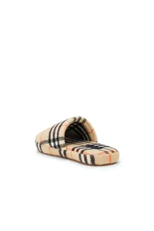 Burberry Flat Mule - Sand Ip Check