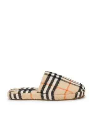 Burberry Flat Mule - Sand Ip Check