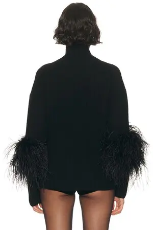 Lapointe Feather Sleeve Knit Sweater