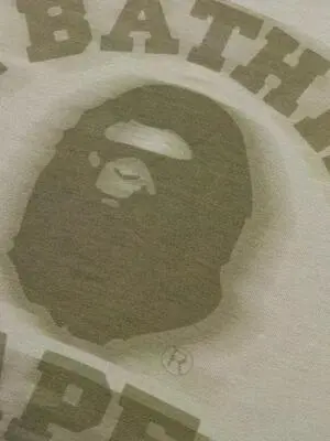 A BATHING APE Logo Graphic Long Sleeve T-shirt - Neutrals