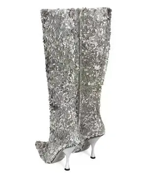 Dolce & Gabbana Sequin Embellished Stiletto Heel Boots
