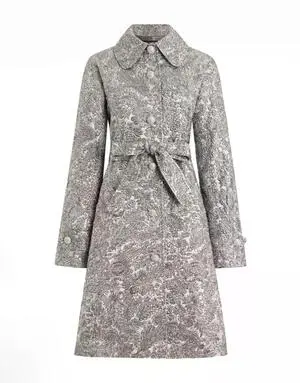 Dolce & Gabbana Floral-jacquard Trench Coat