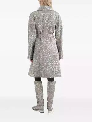 Dolce & Gabbana Floral-jacquard Trench Coat