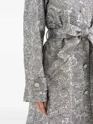 Dolce & Gabbana Floral-jacquard Trench Coat