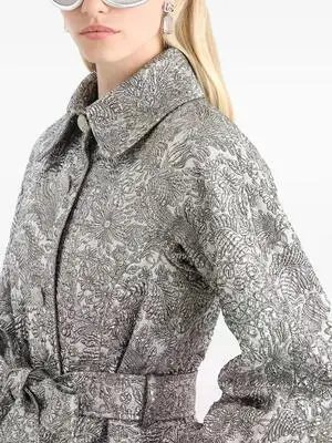 Dolce & Gabbana Floral-jacquard Trench Coat