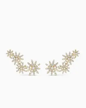 David Yurman Starburst Pavé Climber Earrings - Diamond