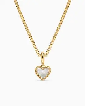 David Yurman Petite Dy Elements Heart Pendant - Mother Of Pearl