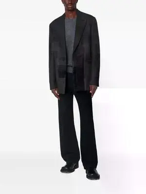 NAMACHEKO Single-breasted Check Jacket