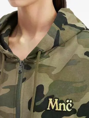 MINI CREAM Camouflage Zip Up Sweatshirt