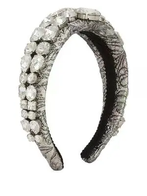 Dolce & Gabbana Floral-jacquard Headband - Silver