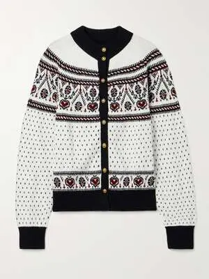 Khaite Marc Fair Isle Cashmere Cardigan Multi