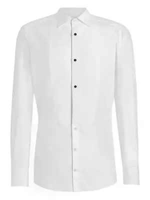 Dolce & Gabbana Poplin Tuxedo Shirt - White