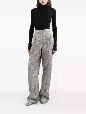 Dolce & Gabbana Floral-jacquard Lamé Trousers