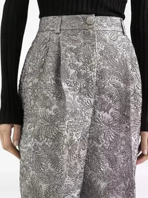 Dolce & Gabbana Floral-jacquard Lamé Trousers