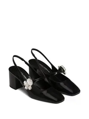 Dolce & Gabbana Crystal-embellished Slingback Pumps