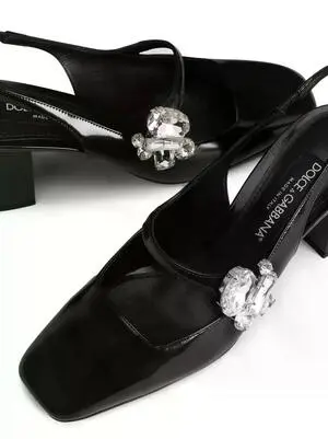 Dolce & Gabbana Crystal-embellished Slingback Pumps