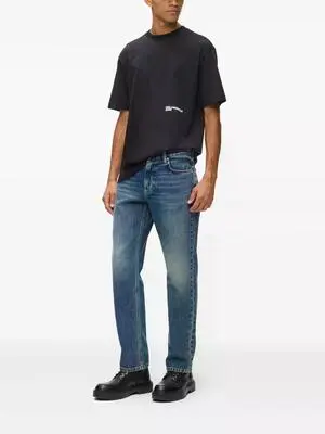 Karl Lagerfeld Cotton Straight Jeans - Blue