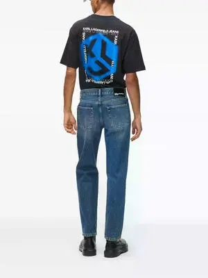 Karl Lagerfeld Cotton Straight Jeans - Blue