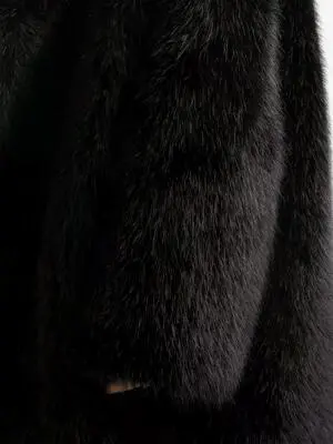 Dolce & Gabbana Fur-effect Coat - Black